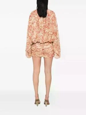 DE LA VALI Eulalia Paisley-print Mini Dress