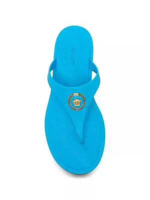 Versace Medusa Plaque Thong Sandals