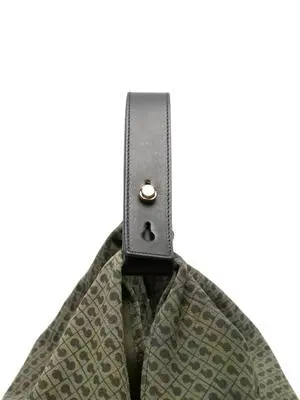 GHERARDINI Monogram-print Leather Shoulder Bag