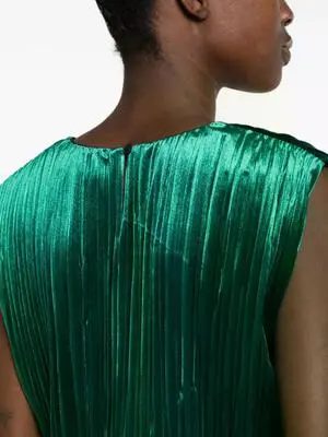 FORTE_FORTE Plissé-effect Sleeveless Blouse - Green