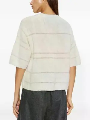 Fabiana Filippi Sequin-embellished Stripe-detail Sweater