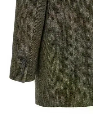 Saint Laurent Single-breasted Herringbone Wool Jacket