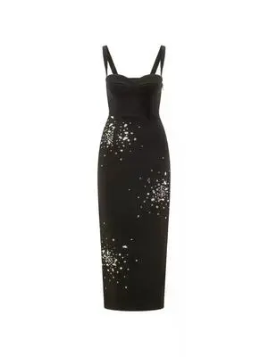DES_PHEMMES Embellished Bustier Midi Dress