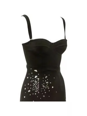 DES_PHEMMES Embellished Bustier Midi Dress