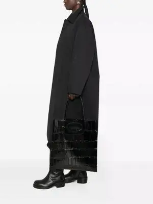 GHERARDINI Piattina Croc-effect Tote Bag