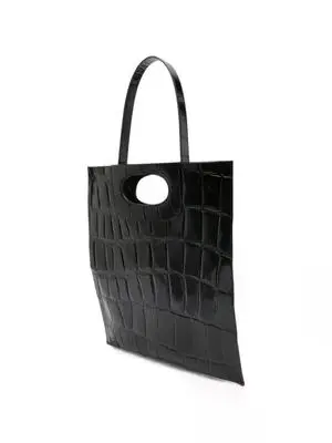 GHERARDINI Piattina Croc-effect Tote Bag
