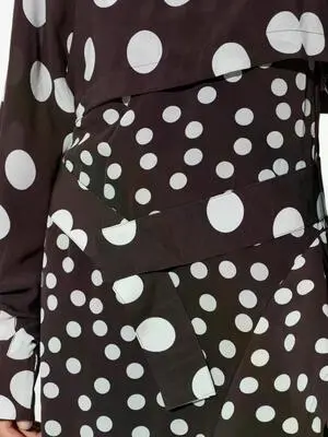 IRO PARIS Damelia Polka-dot Asymmetric Mini Dress