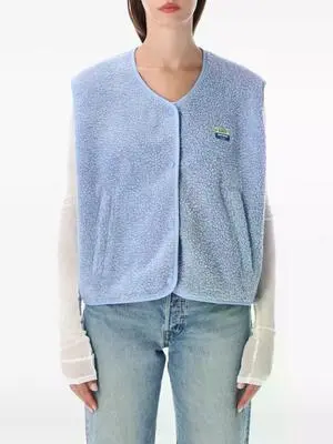American Vintage Hoktown Fleece Gilet - Blue