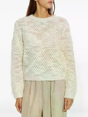 Fabiana Filippi Sequin-embellished Open-knit Sweater