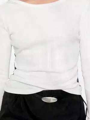 JIL SANDER Ribbed-knit Long-sleeve Top