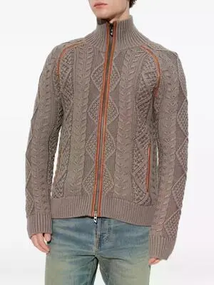 DIESEL® Zip Cardigan In Cable Knit