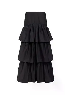 MARIE OLIVER Baylor Tiered Maxi Skirt - Black