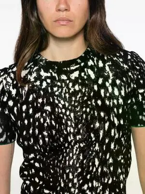 TOM FORD Lynx Jacquard Short Sleeve Sweater