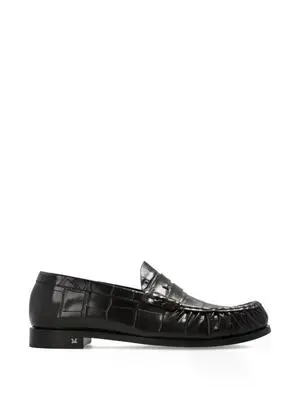 Max Mara Fingere Croc-effect Leather Ballet Flats