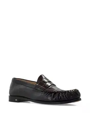 Max Mara Fingere Croc-effect Leather Ballet Flats