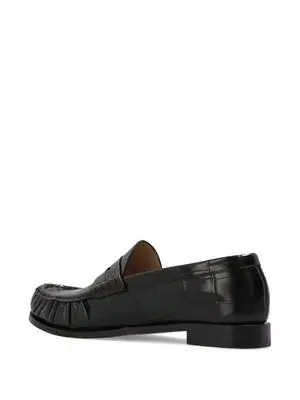 Max Mara Fingere Croc-effect Leather Ballet Flats