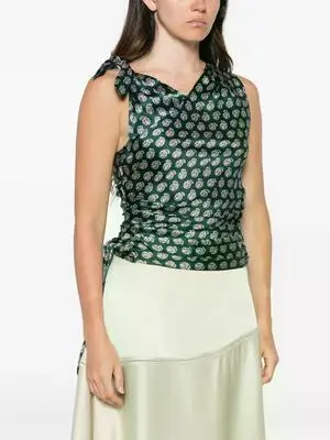 DÔEN Janille Paisley-print Top - Green