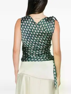 DÔEN Janille Paisley-print Top - Green