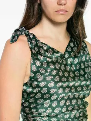 DÔEN Janille Paisley-print Top - Green