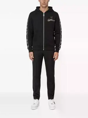 Philipp Plein Hoodie Zip-up Teddy Stones - Black
