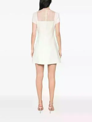 Valentino Garavani Lace-panelled Bow-detail Mini Dress