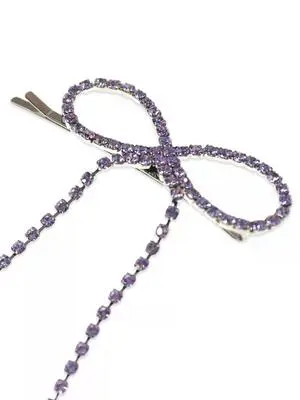 YELLOWSWALLOW Crystal-embellished Bow Hair Clips