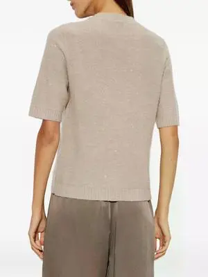 Fabiana Filippi Sequin-embellished Short-sleeve Sweater