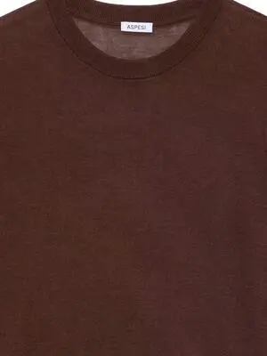 Aspesi Contrast-stitch Crew Neck Sweater