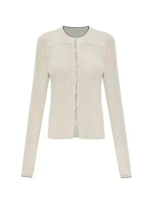 Isabel Marant Étoile Siofra Pointelle Knit Cardigan - Neutrals