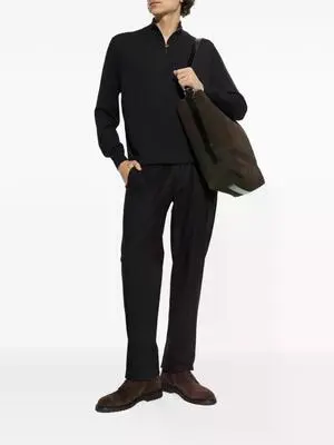 Kiton Half-zip Turtleneck Sweater