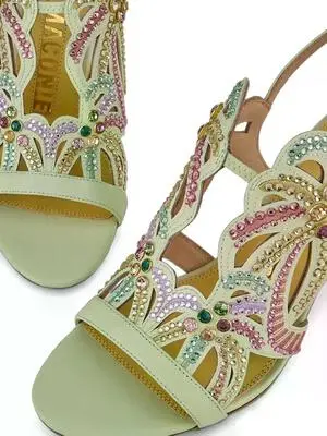 KAT MACONIE Crystal-embellished Sandals - Green
