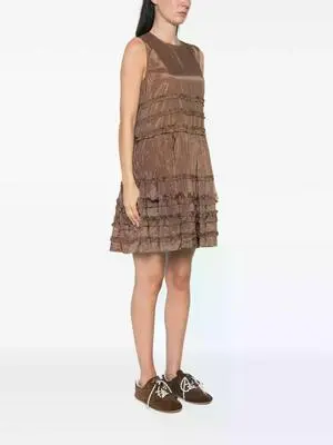 DAMSON MADDER Ruffled Drop-waist Mini Dress