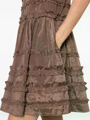 DAMSON MADDER Ruffled Drop-waist Mini Dress