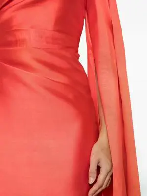 Solace London Veya One-shoulder Maxi Dress - Red