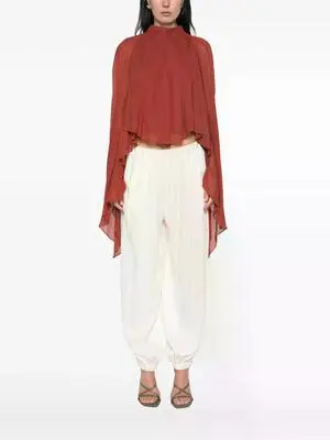 DE LA VALI Mia Draped Pleated Top