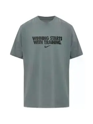Nike Slogan-print Short-sleeves T-shirt - Grey