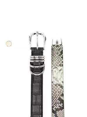 DEHANCHE Hollyhock Snakeskin-effect Croc-effect Belt