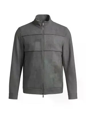 Peserico Contrast-piping Zip-up Jacket - Grey