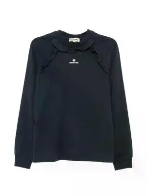 SHUSHU/TONG Ruffle-trimmed Long-sleeve T-shirt