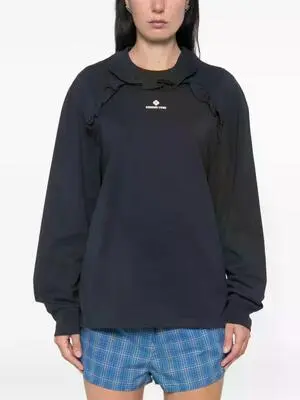 SHUSHU/TONG Ruffle-trimmed Long-sleeve T-shirt