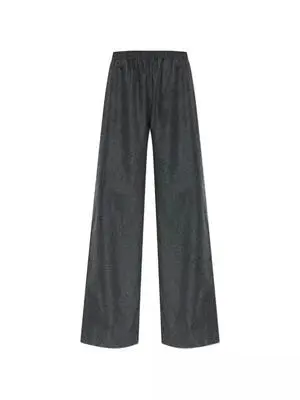 Fabiana Filippi Elasticated-waistband Straight-leg Trousers - Grey