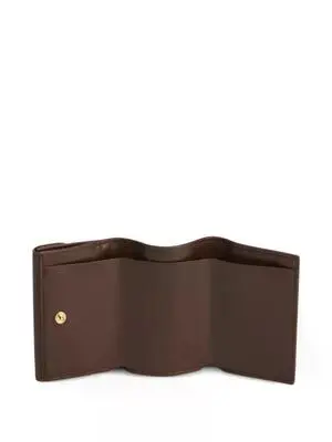 JIL SANDER Cannolo Leather Mini Wallet And Coin Purse With Embossed Logo - Brown