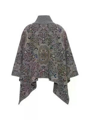 Cara Cara Pagoda Paisley-intarsia Cape