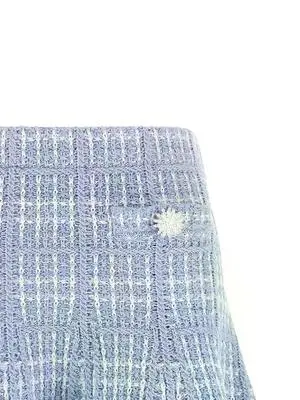 SELF-PORTRAIT Check-knit Mini Skirt