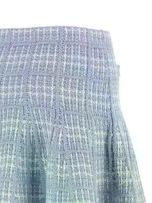 SELF-PORTRAIT Check-knit Mini Skirt