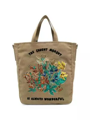 Paul Smith Embroidered Canvas Tote Bag - Neutrals