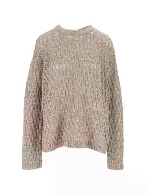ELEH Open-knit Crew Neck Sweater