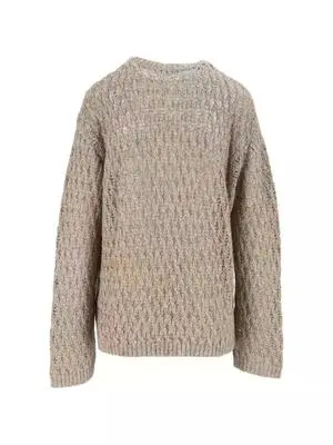 ELEH Open-knit Crew Neck Sweater