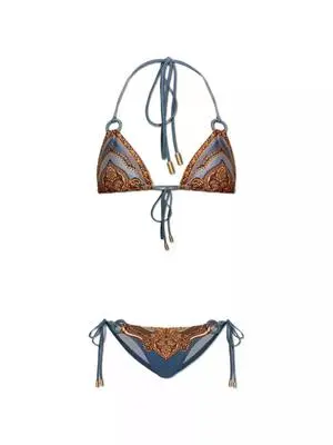 Zimmermann Paisley-print Bikini
