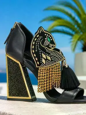 KAT MACONIE Aya Panther Panther-motif Sandals